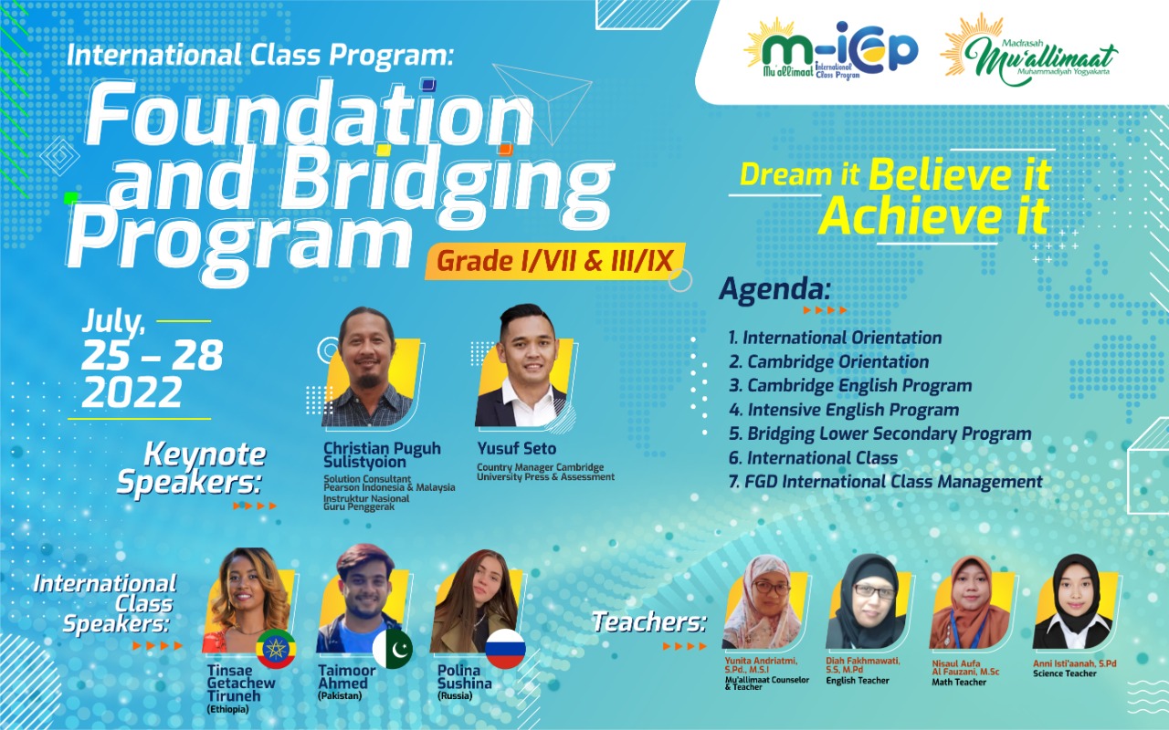 INTERNATIONAL CLASS PROGRAM MADRASAH MU’ALLIMAAT: FOUNDATION AND ...