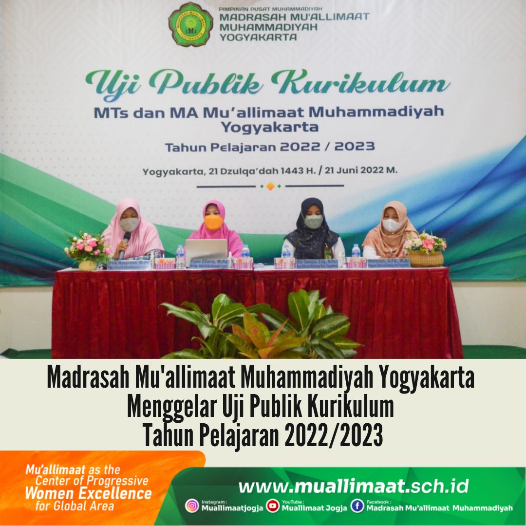 MADRASAH MU’ALLIMAAT MUHAMMADIYAH YOGYAKARTA MENGGELAR UJI PUBLIK ...