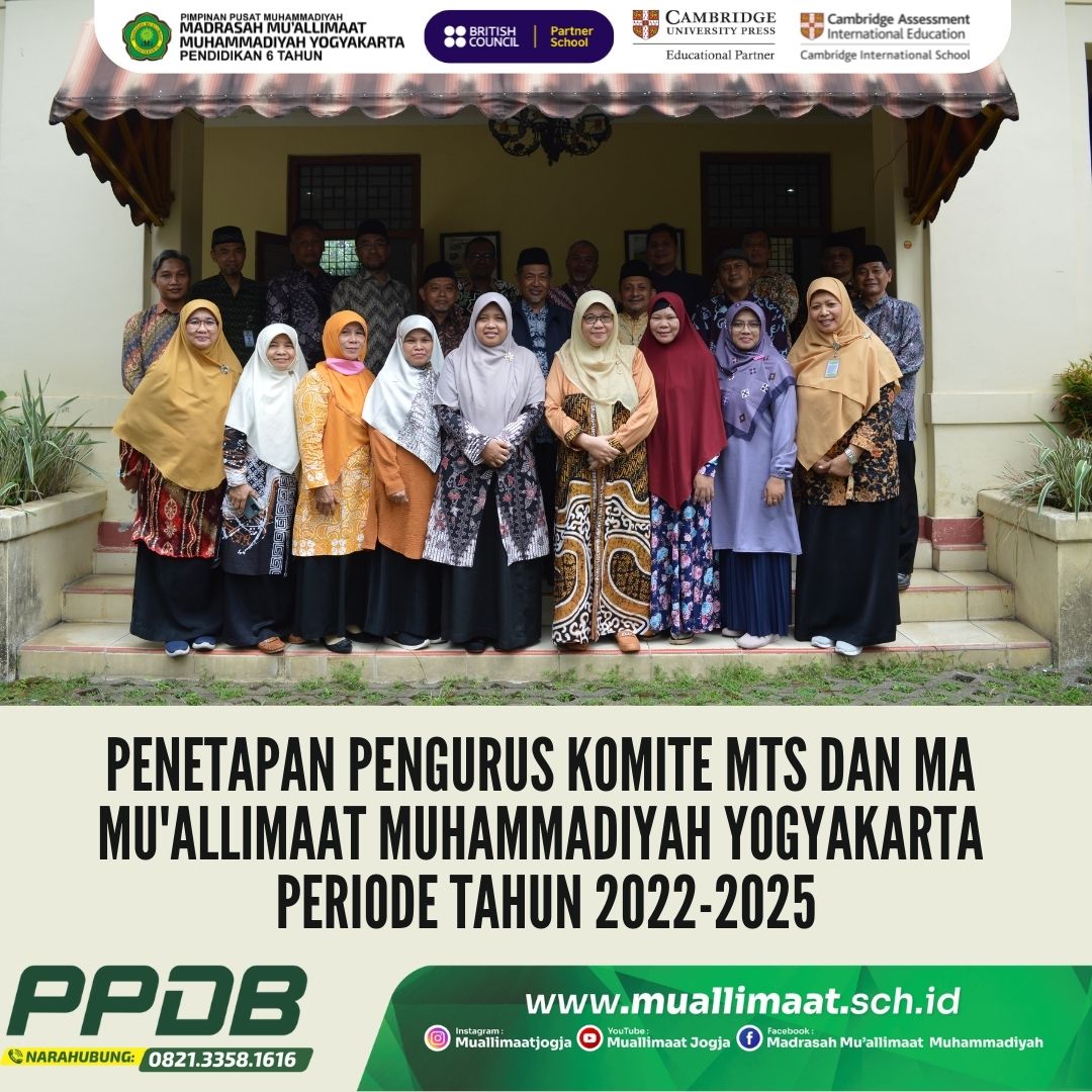 PENETAPAN PENGURUS KOMITE MTS DAN MA MU’ALLIMAAT MUHAMMADIYAH ...